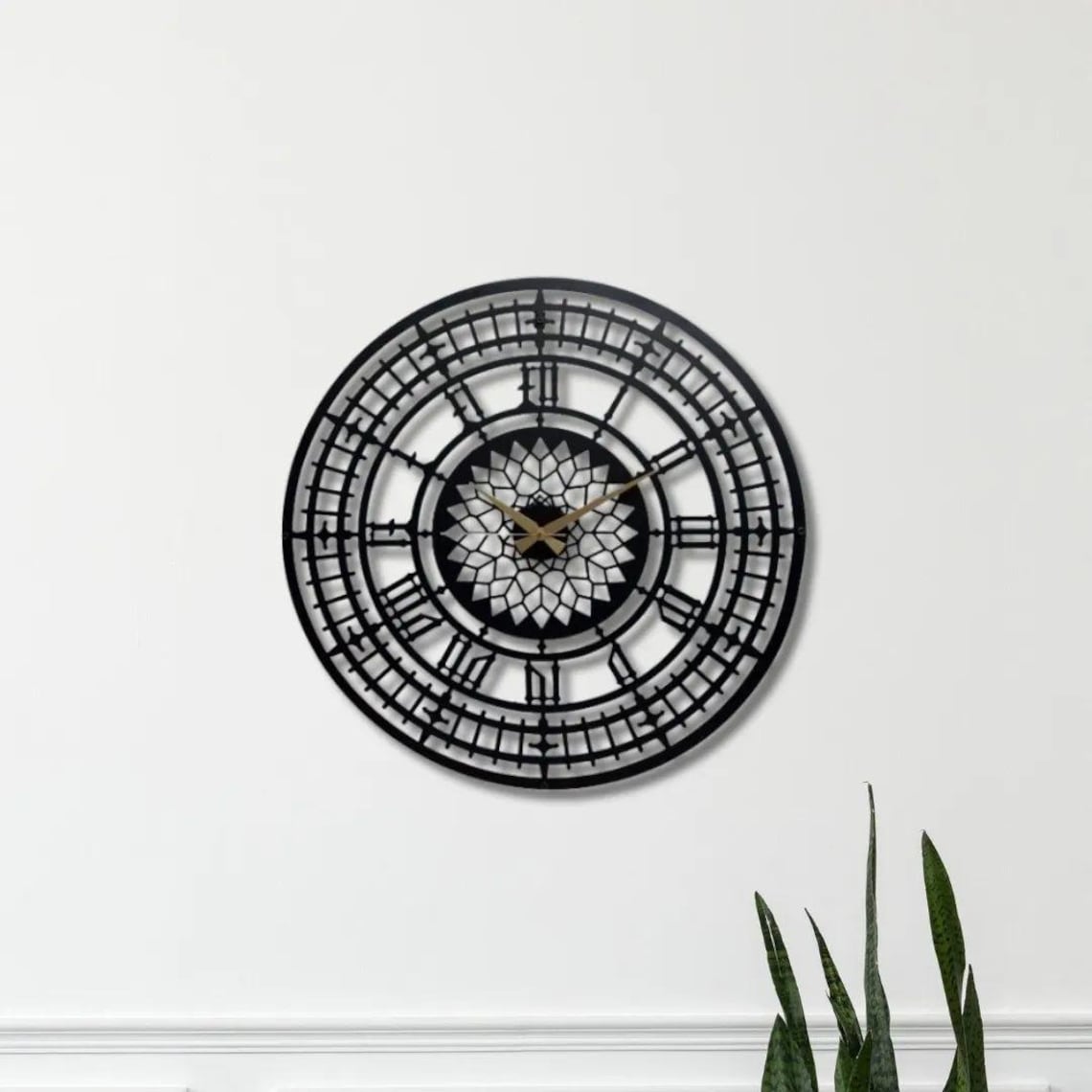 Wall Clocks Living Room Clock Wall Clock Decor, Unique Wall Clocks, Large, Wall Modern, Black ...