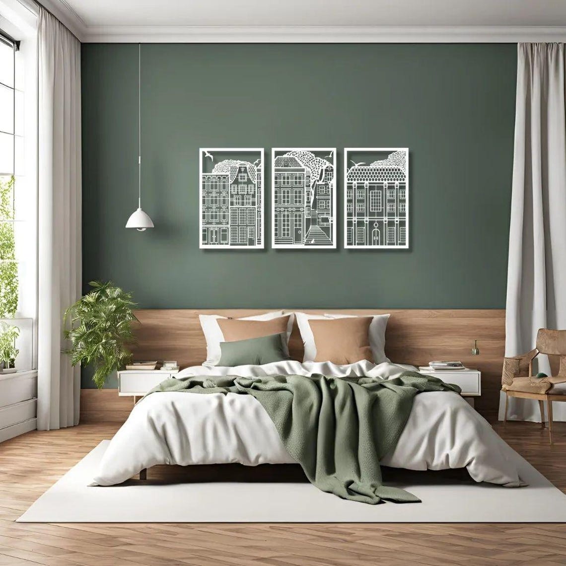 Living Room Decor - Large Metal Wall Decor - Modern Decor - Metal Wall ...