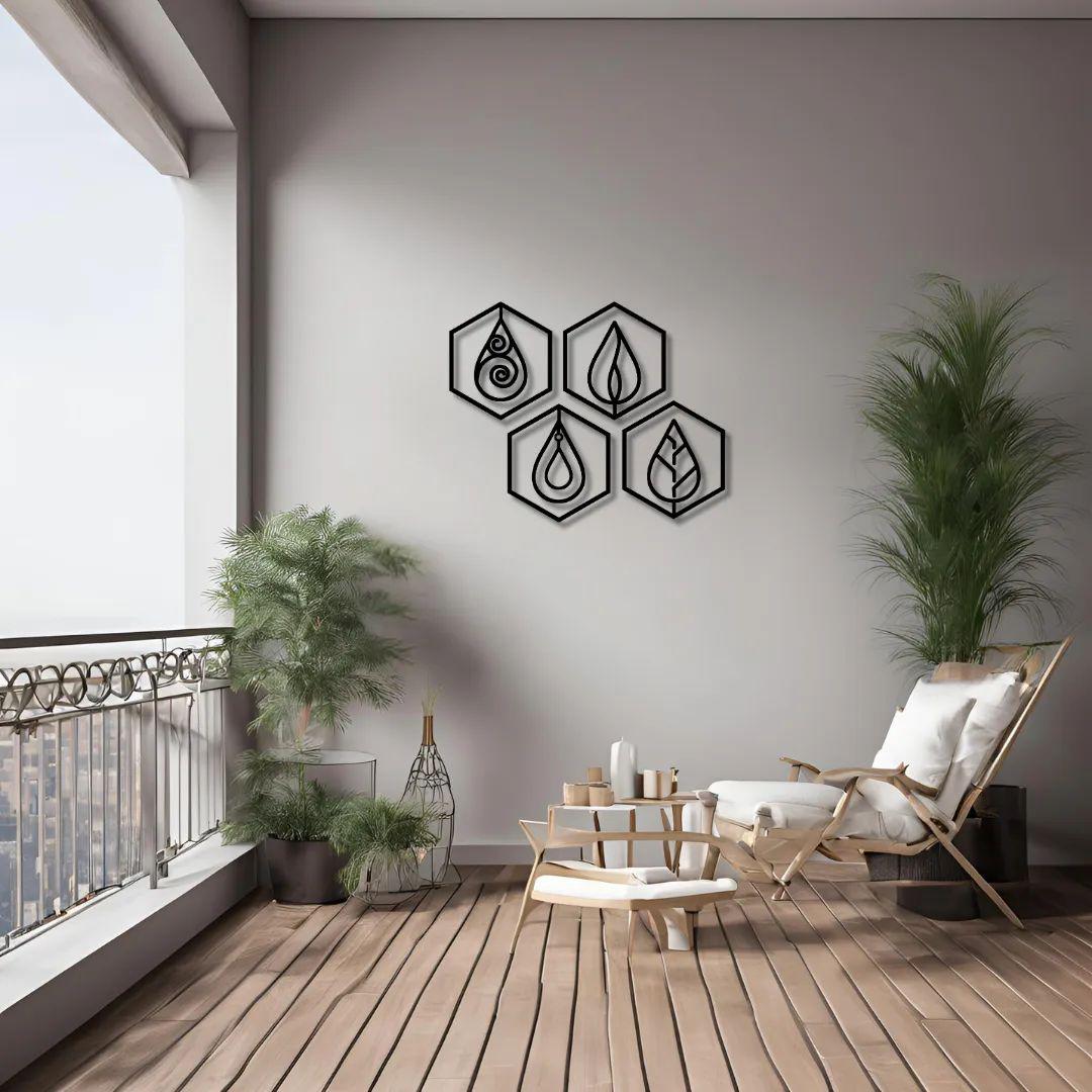 Living Room Decor - Large Metal Wall Decor - Modern Decor - Metal Wall ...