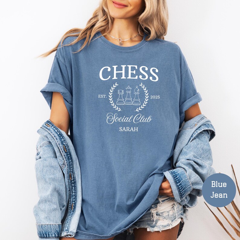 Comfort Colors® Custom Chess Social Club Shirt Family Group Chess ...