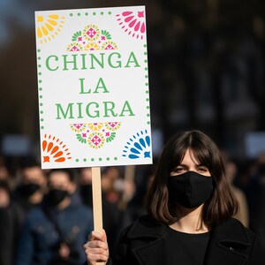 Abolish ICE Chinga La Migra Protest Sign No Kings Protest Signs Liberal ...