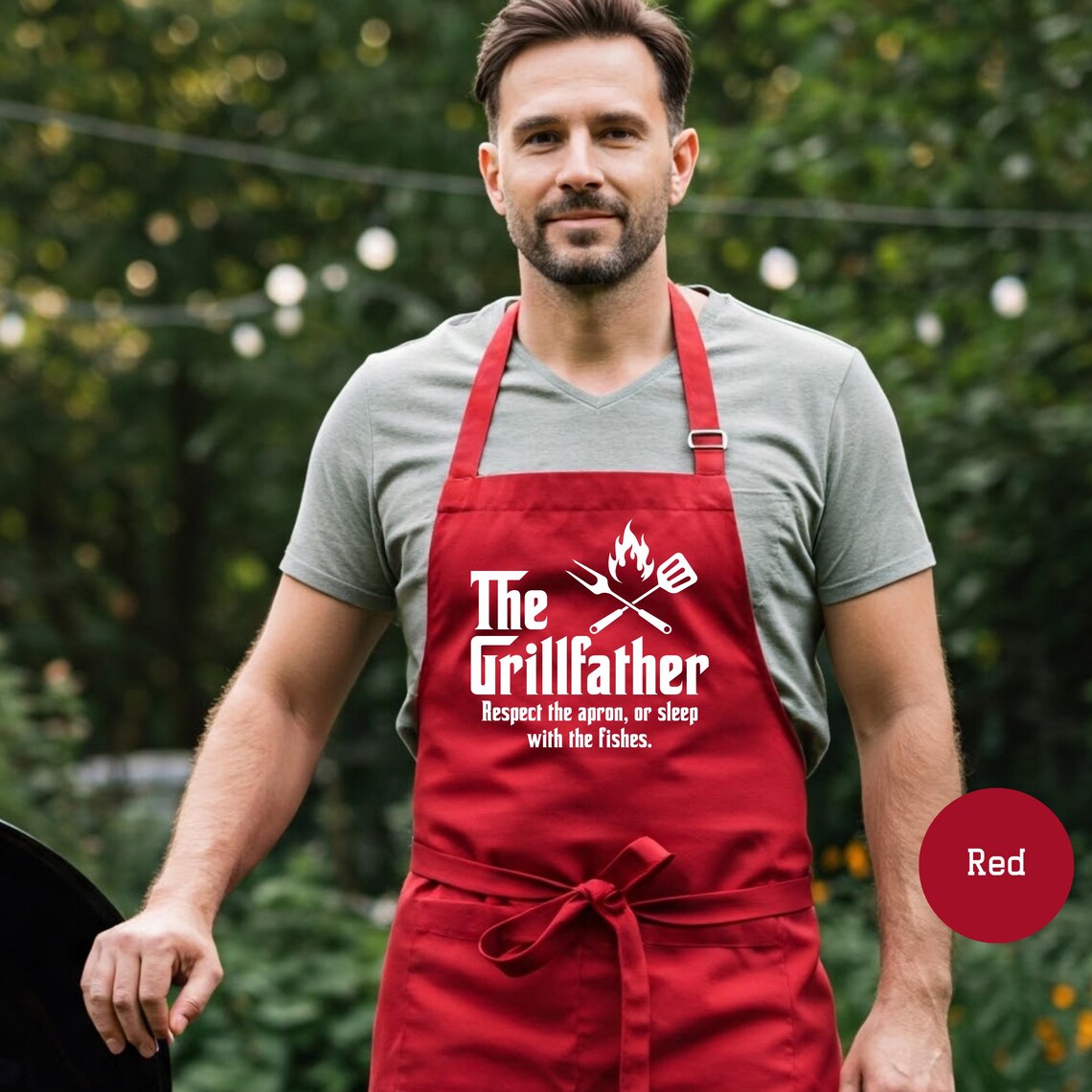 The Grillfather Apron Funny Dad Gift Best Dad Ever Funny Dad Apron ...