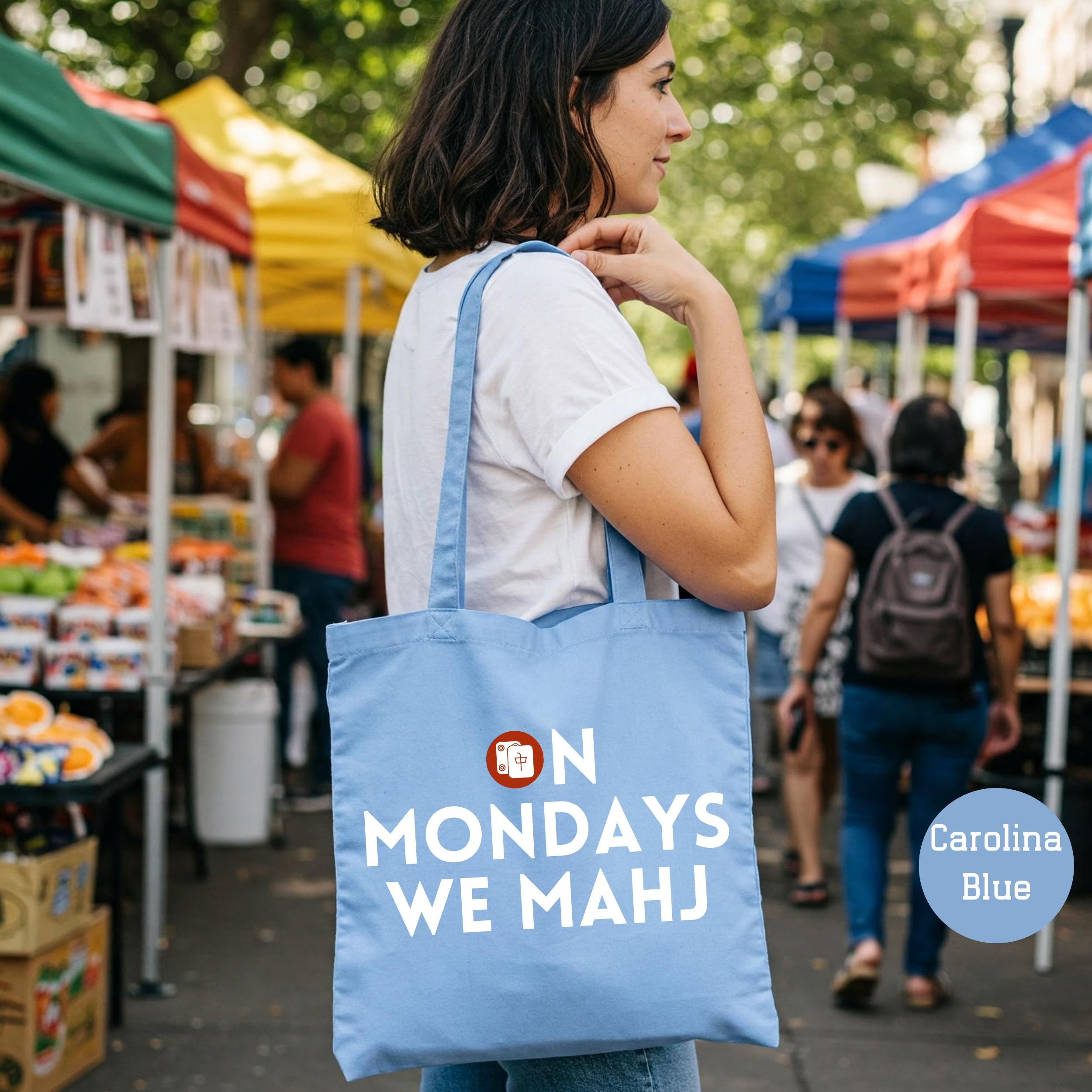 On Mondays We Mahj Tote Bag Gift for Mahjong Lover Filipina Mom Tote ...