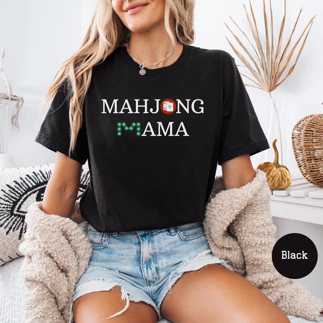 Mahjong Mom Shirt Mahjong Mom Shirt Mahjong T-shirt Mahjong Mom Tee Mahjong Lover Top Mahjong ...