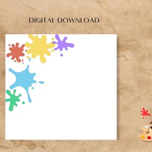 Life is Full of Color Printable Stationery, Vibrant Creative Writing ...