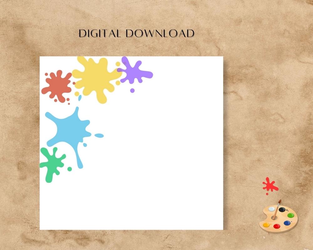 Life is Full of Color Printable Stationery, Vibrant Creative Writing ...