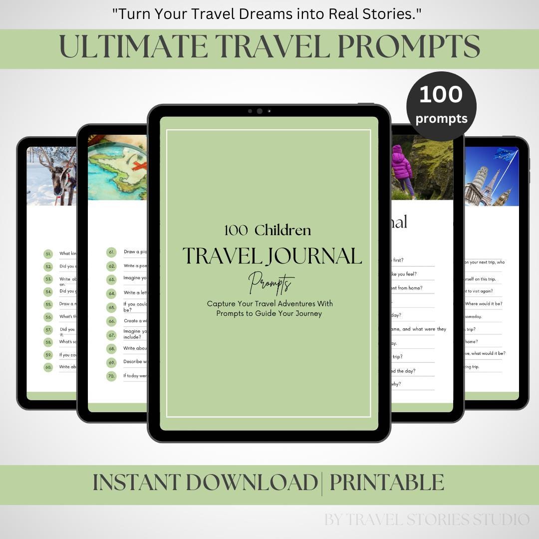 Digital Travel Prompts for Kids | 100 Fun Prompts for Kids | Printable ...