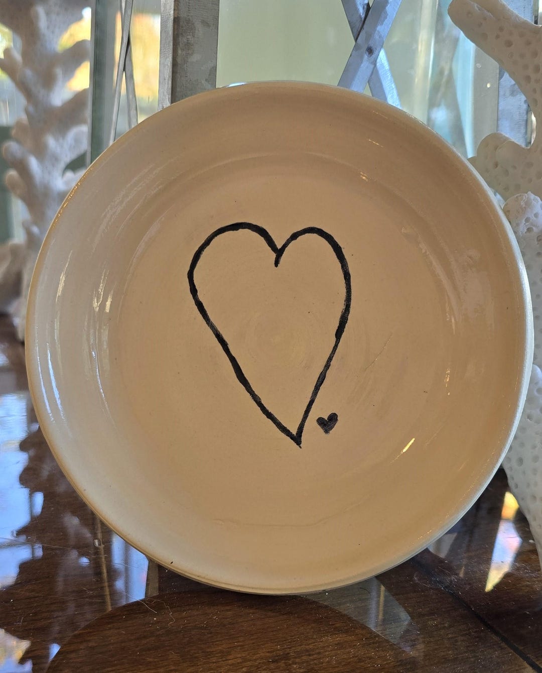 Heart Handmade Ceramic Dessert Plate by ABC Pottery - Unique Dinnerware ...