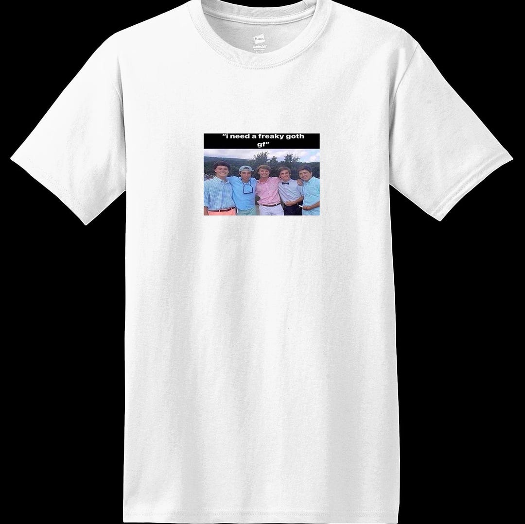 Freaky Goth Girlfriend Meme T-shirt / Freaky Tiktok Brain Rot Tee ...