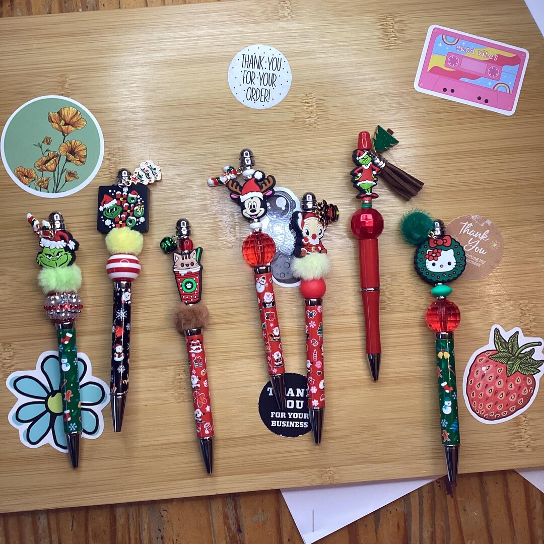 LIMITED EDITION: Christmas Character Handbeaded Pens - Etsy