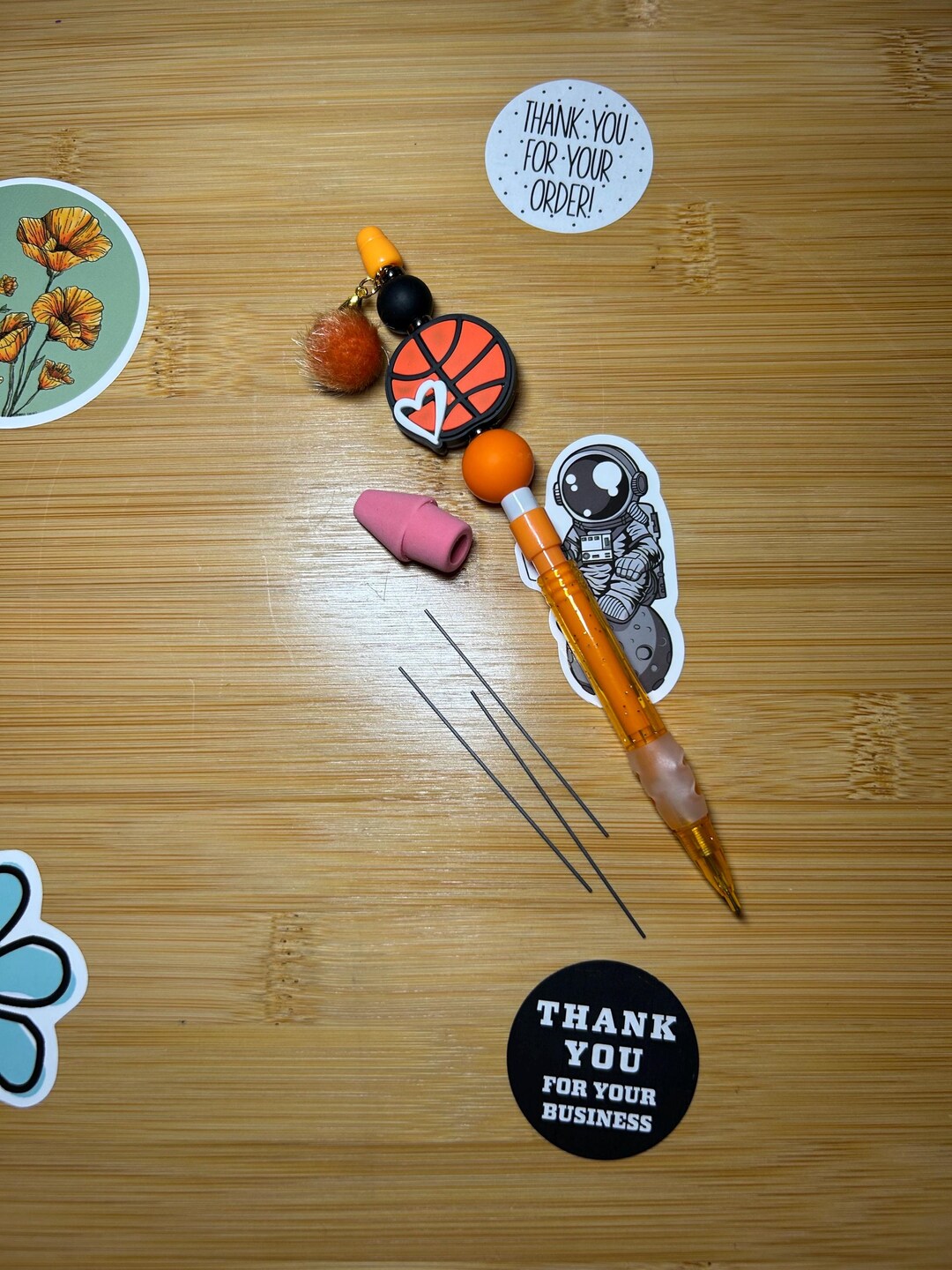 Basketball Handbeaded Mechanical Pencil - Etsy