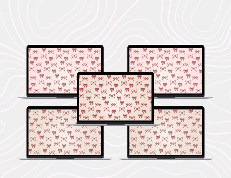 15 Pack Christmas Bows and Ribbons Desktop Wallpapers Computer/pc ...