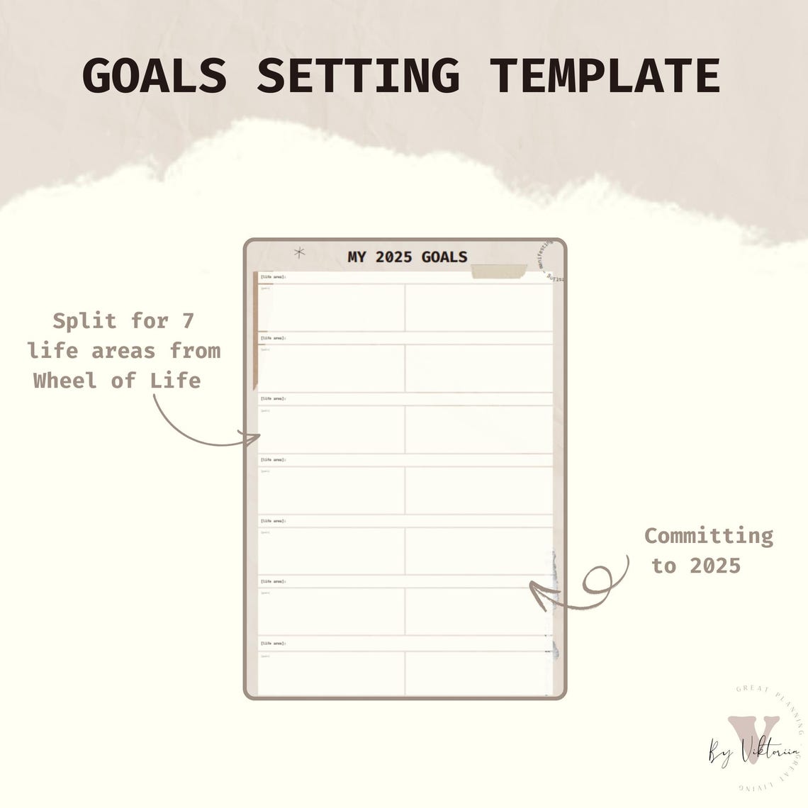 2025 PDF Printable Goals Planner & Tracker Guide on How to Set Goals ...