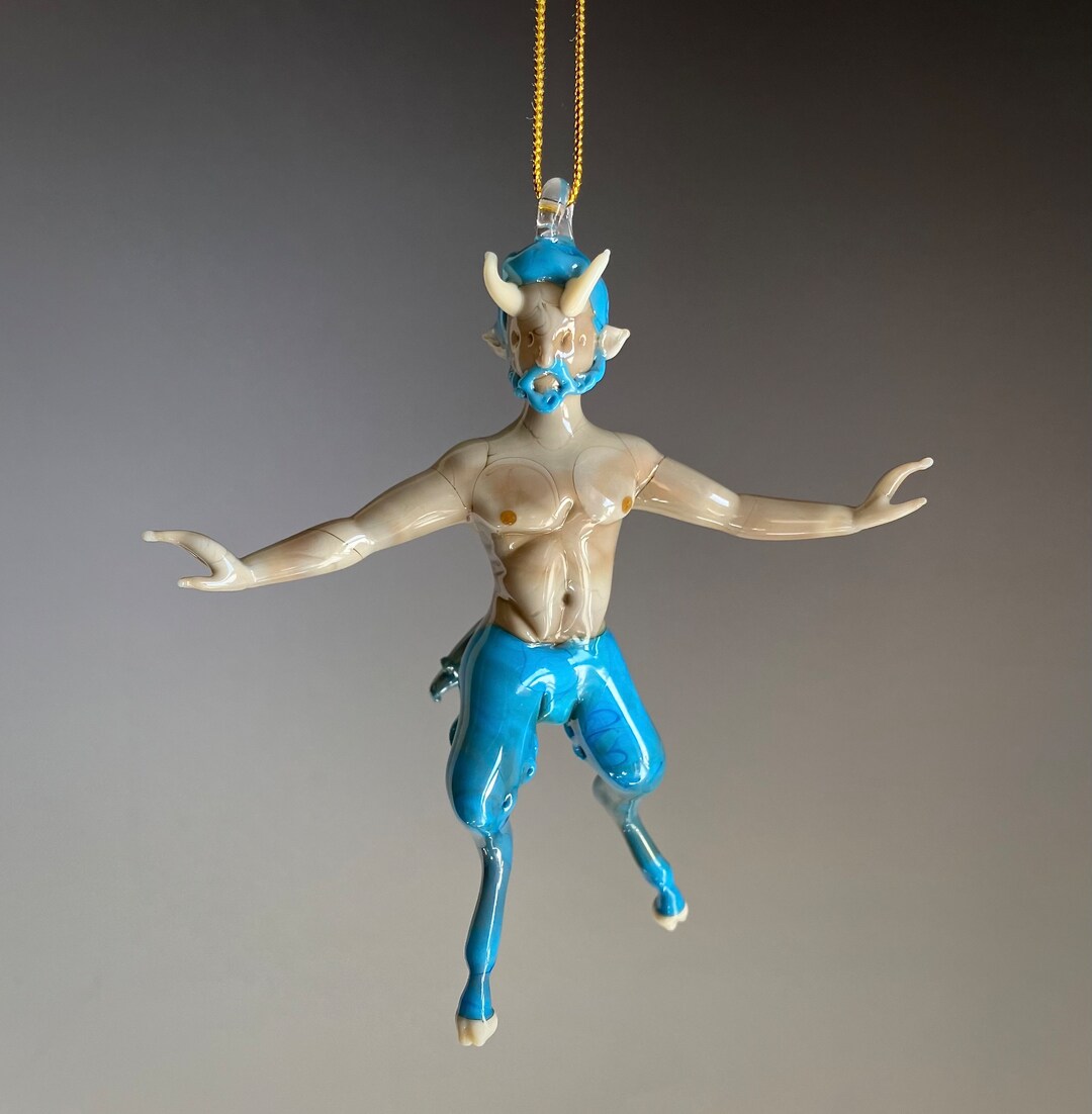 Art Glass Satyr Figurine Ornament - Etsy