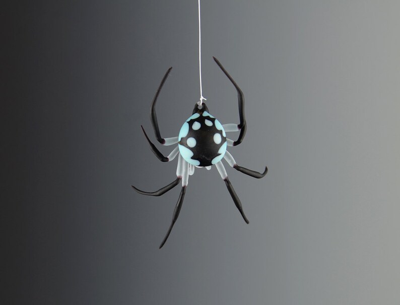Art Glass Blue Garden Spider Variation on Argiope Aurantia - Etsy
