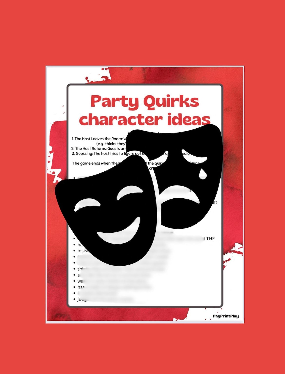 Party Quirk Character Ideas + Instructions for This Fun Improv Game for ...