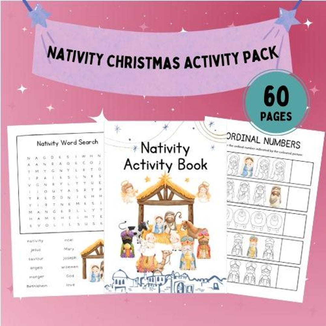 Mega 60 Printable Pages Christmas Nativity Activity Pack - Etsy Australia
