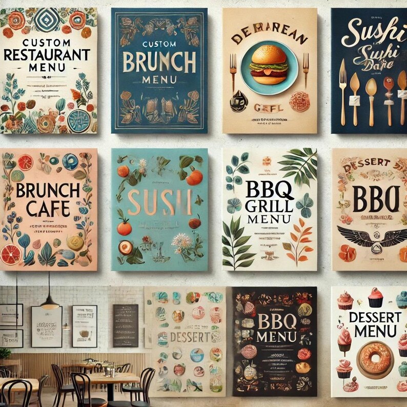 Custom Restaurant Menu Design Professional Menus and Promotional ...