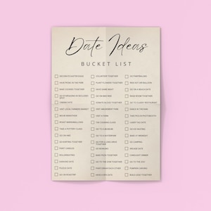 Romantic Date Ideas Bucket List | Fun Couples Bucket List | Unique Date ...