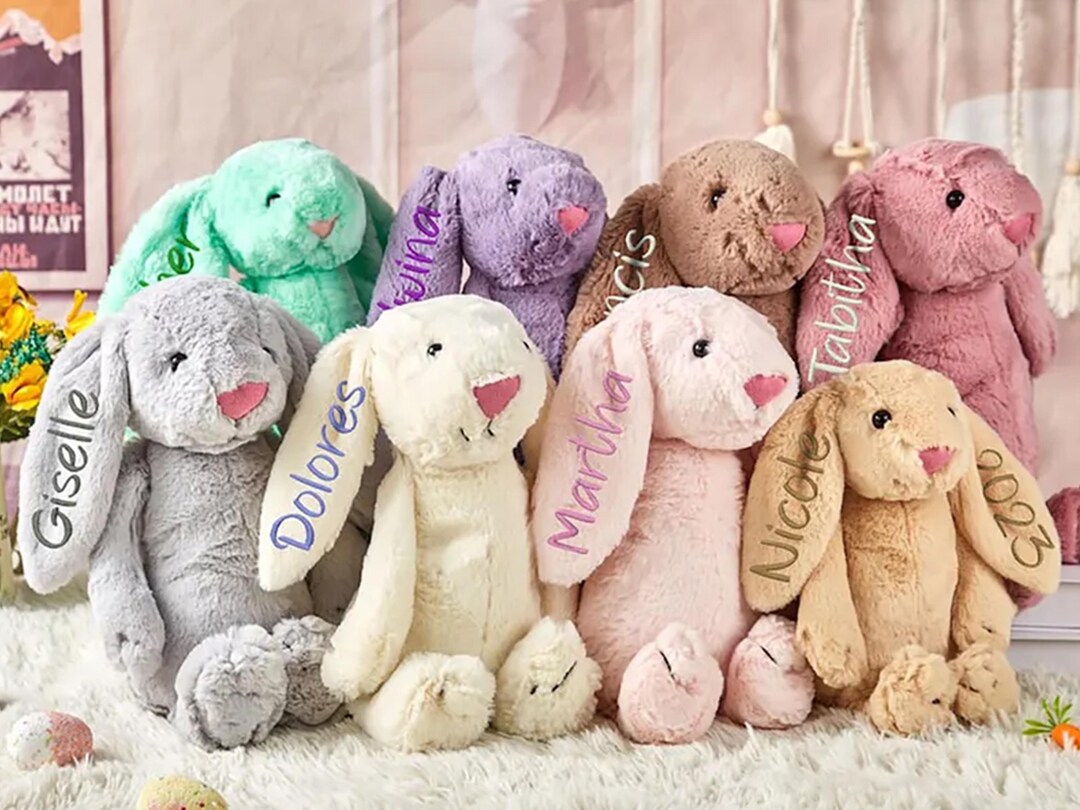 Personalized Embroidered Bunny Rabbit,monogrammed Bunny,newborn Baby ...