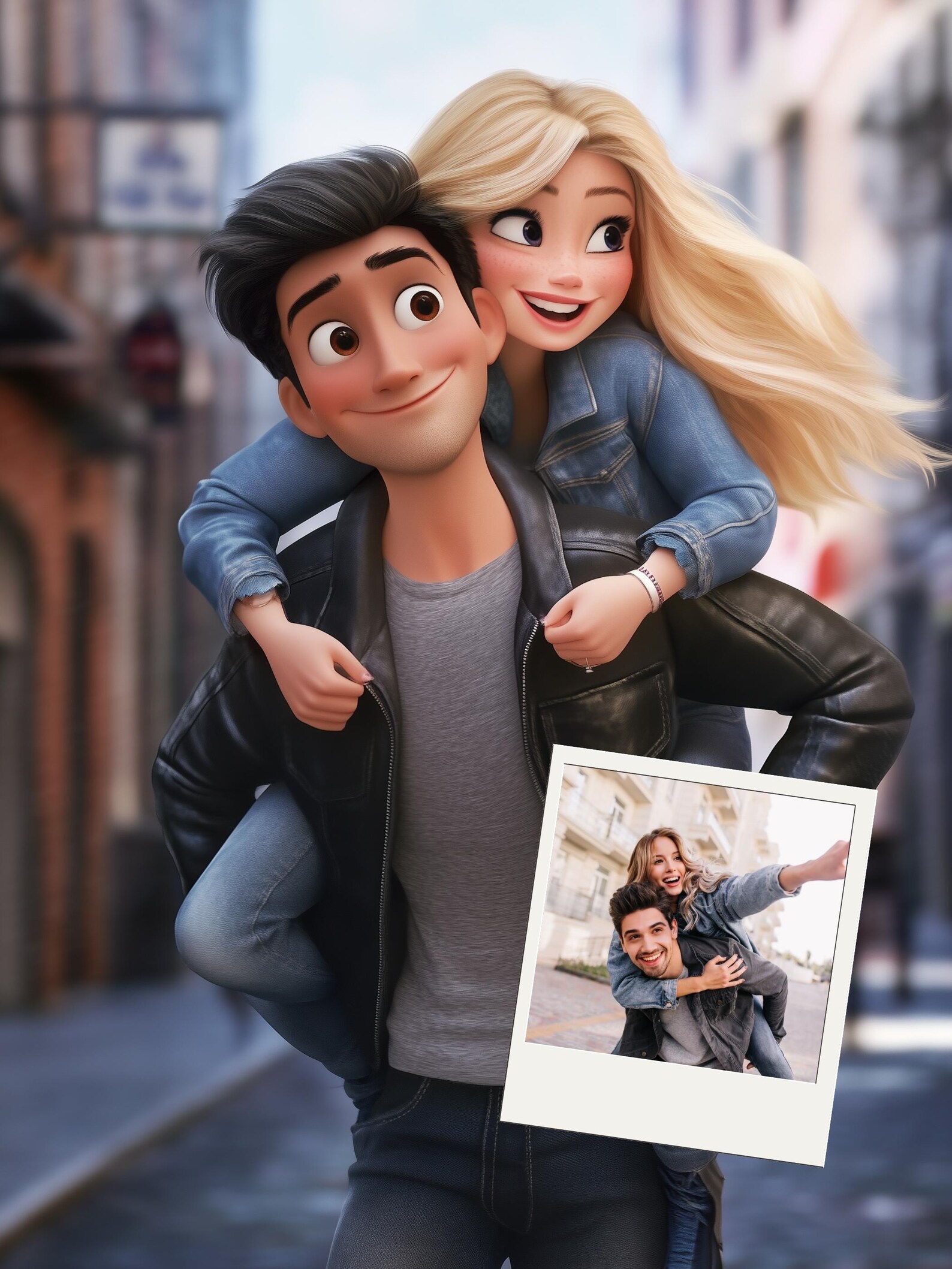 Personalized Cartoon Portrait Custom Digital Artwork Pixar Style Gift ...