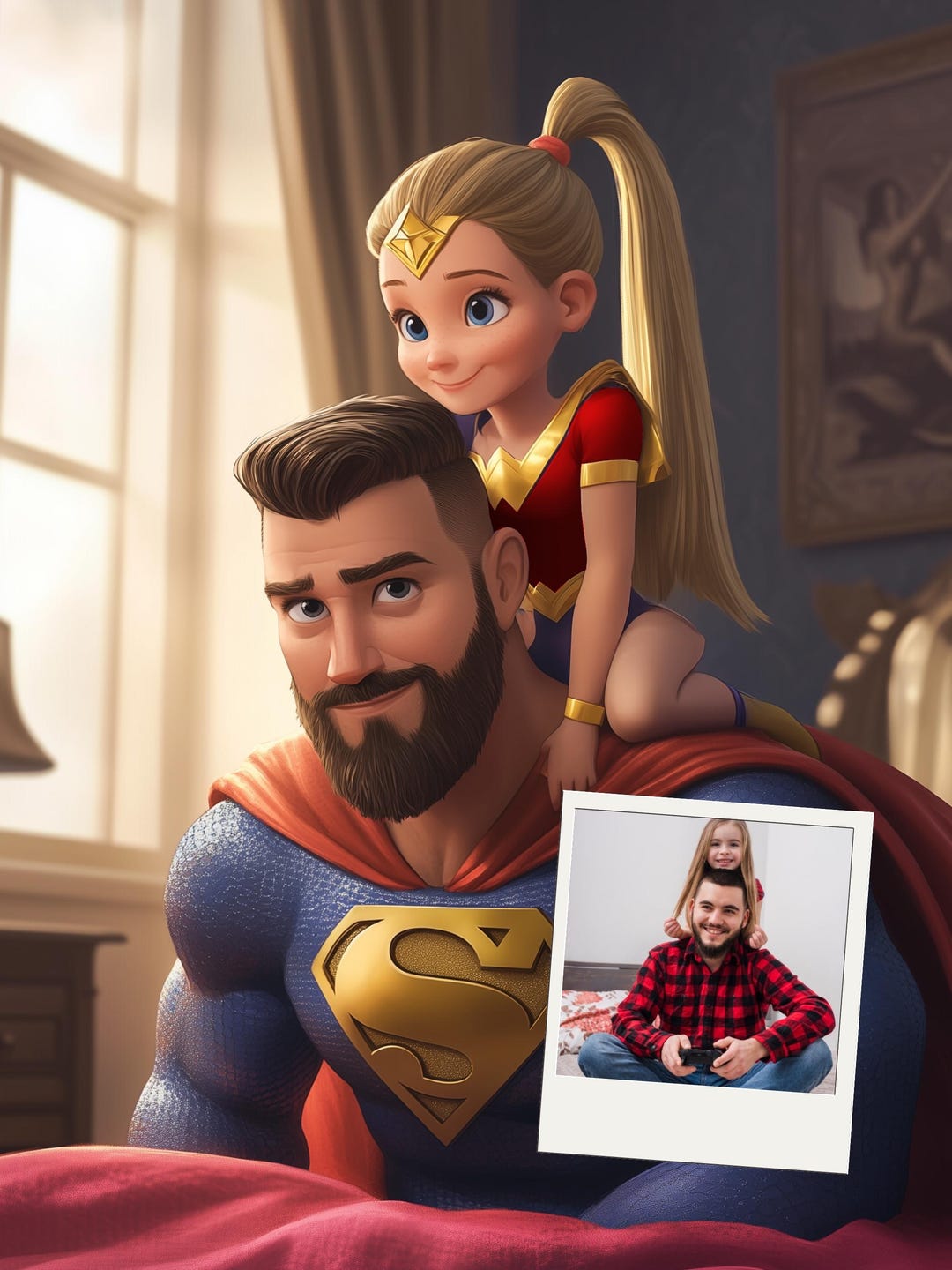 Superhero Portrait Custom Family Superhero Portrait Personalized Gift ...