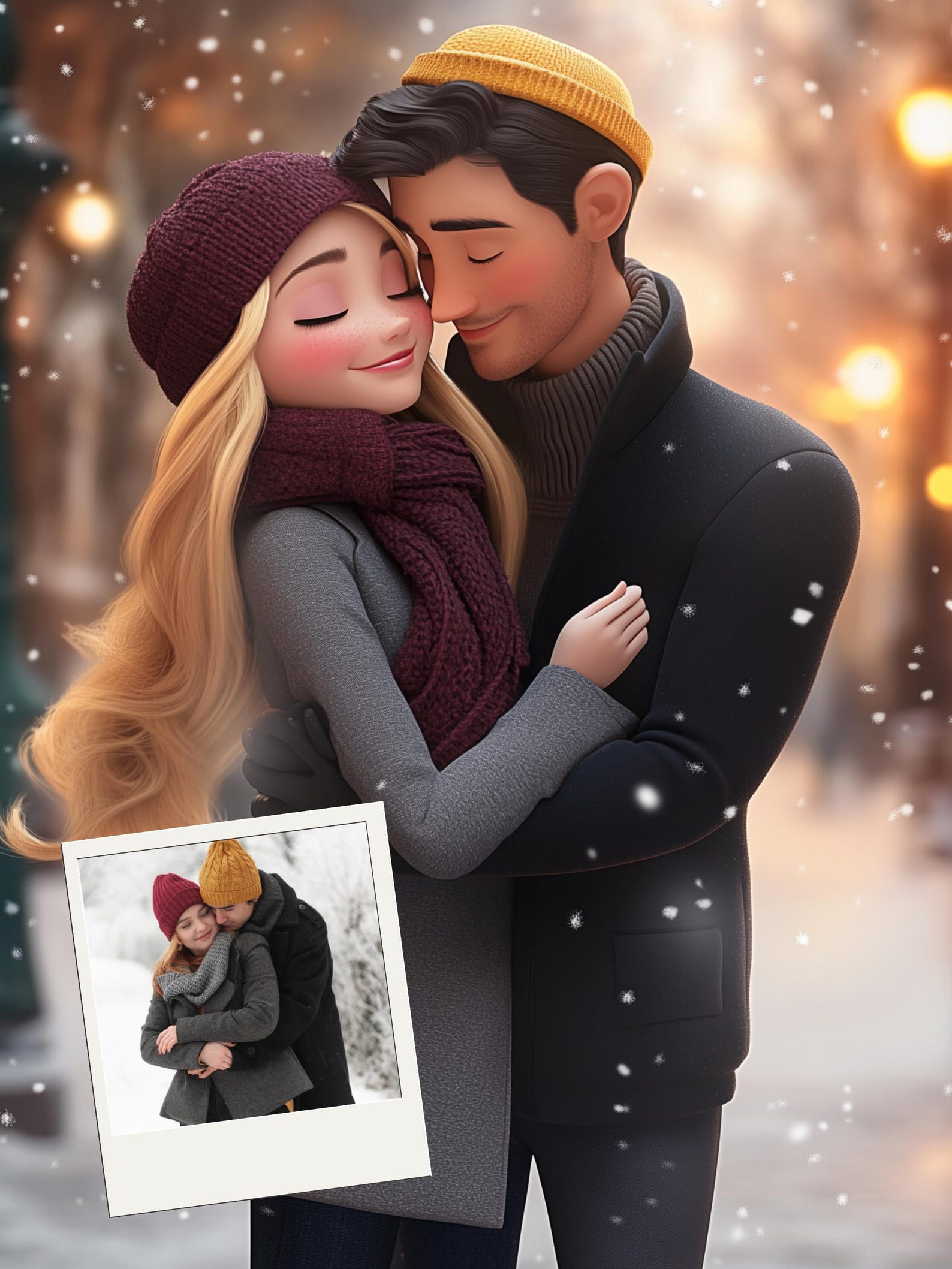 Personalized Cartoon Portrait Custom Digital Artwork Pixar Style Gift ...