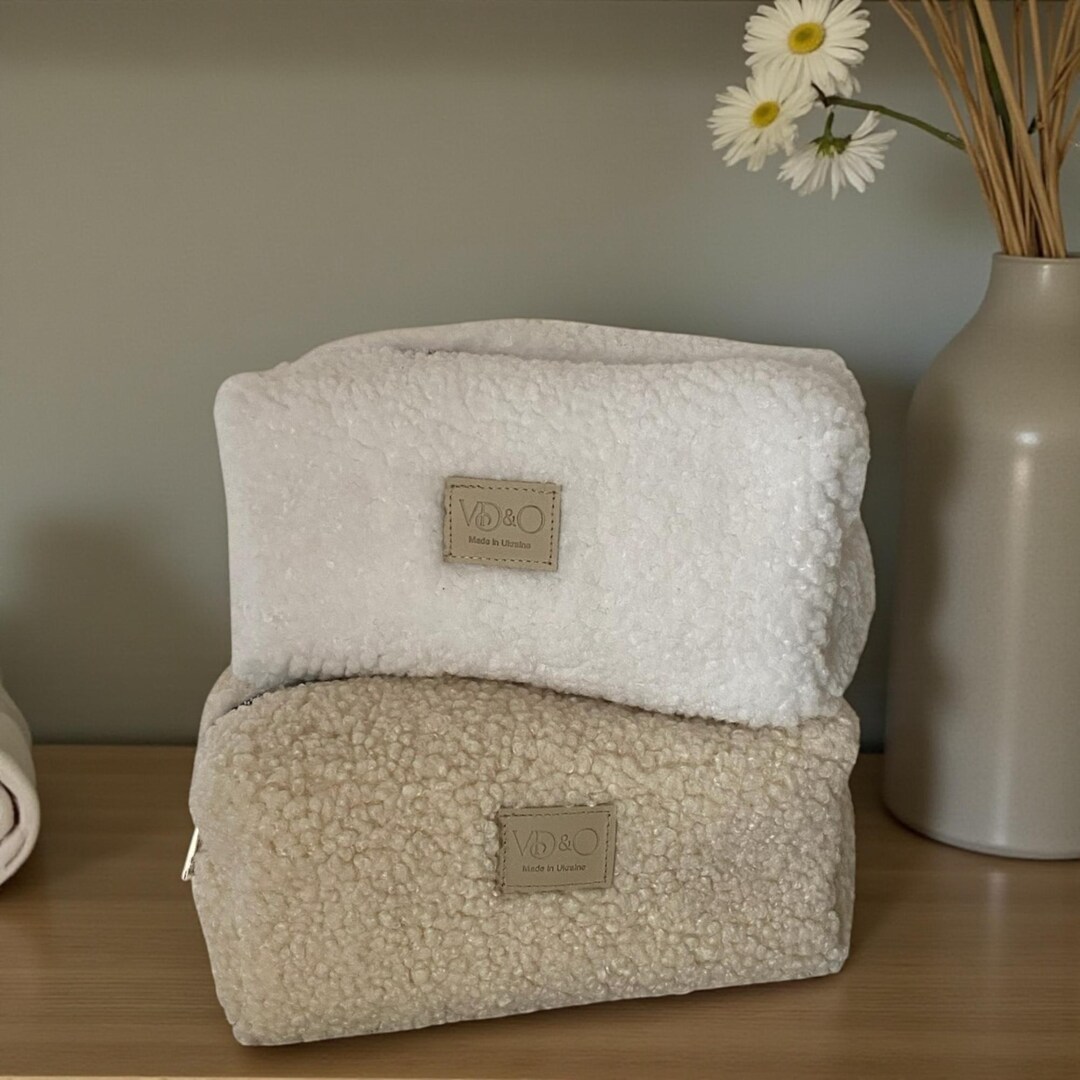 Eco Teddy Makeup Bag, Vegan Faux Fur Pouch, Sustainable Travel ...