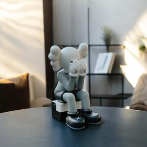Inspired by KAWS Sitting Statue Modern Art Decor, Hypebeast Desk ...