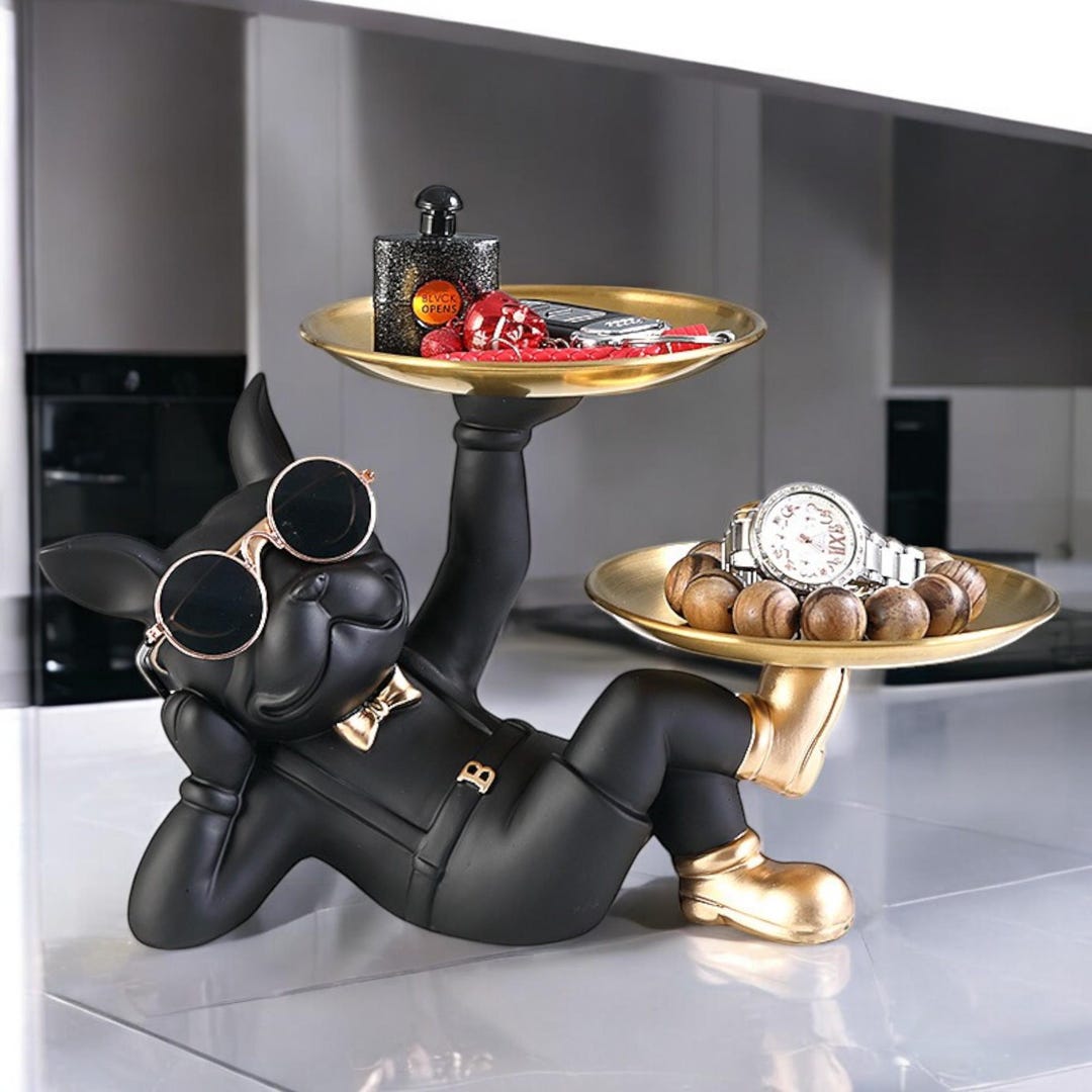 Bulldog Figurine | Stylish Dog Statue for Home Office Decor | Modern ...