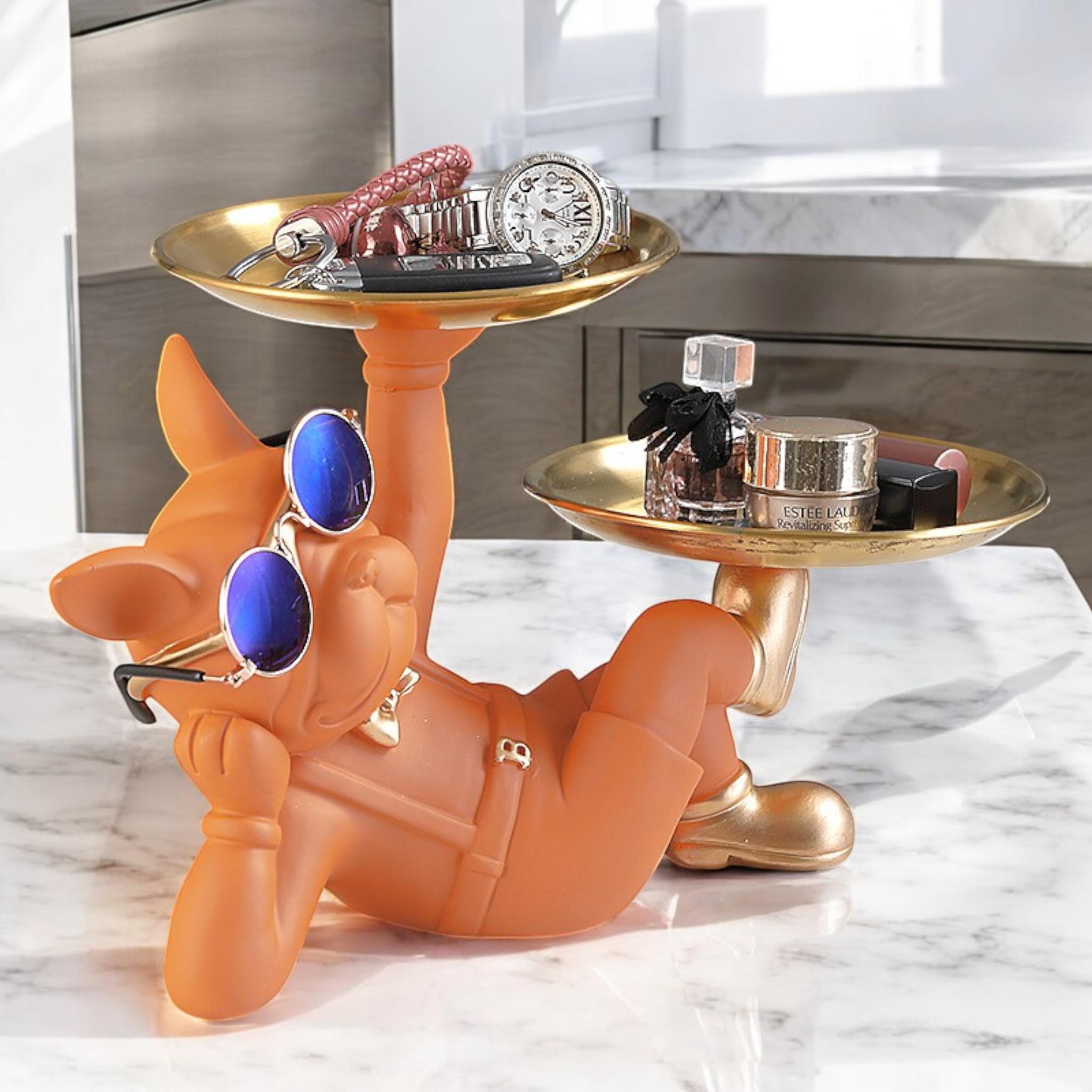 Bulldog Figurine | Stylish Dog Statue for Home Office Decor | Modern ...