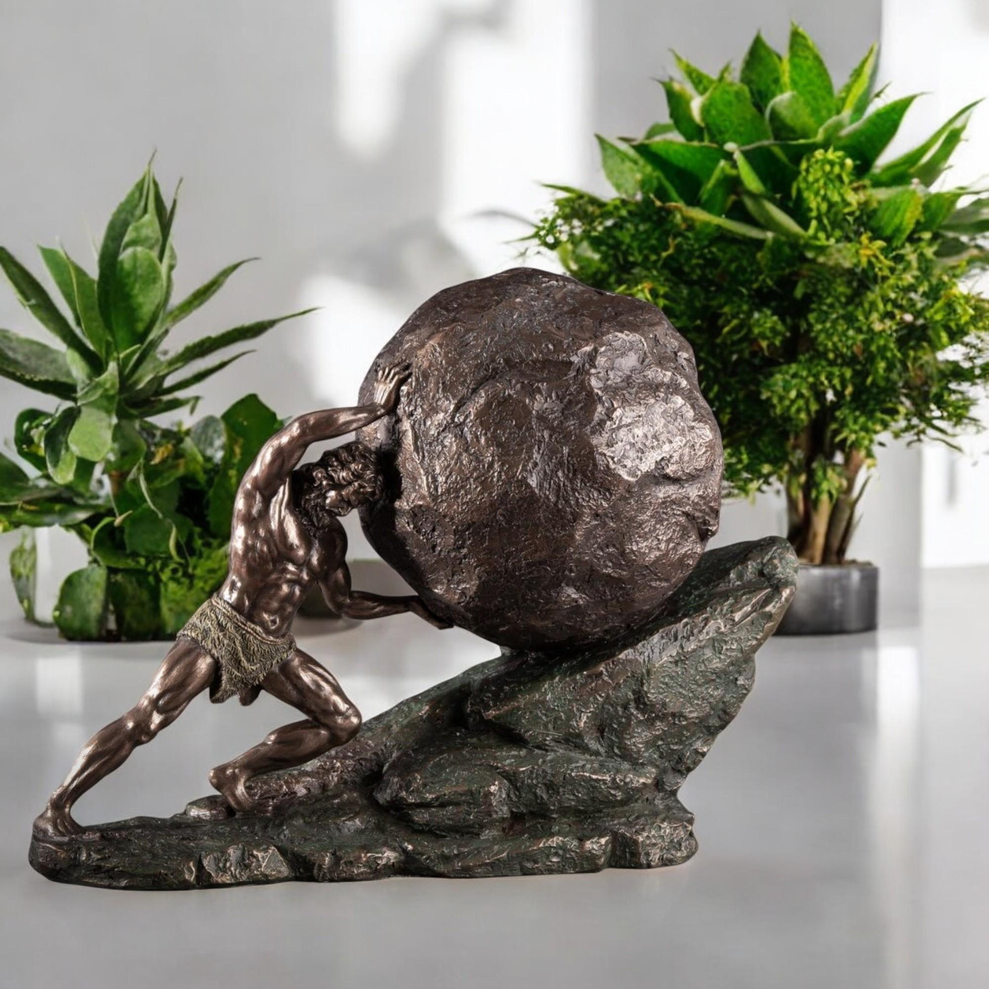 Sisyphus Figurine Statue | Eternal Struggle Sculpture | Resin Office ...