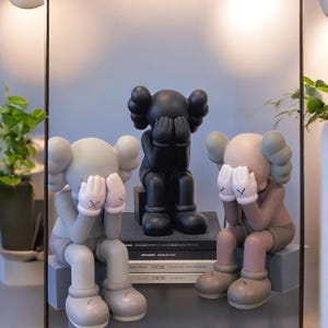 Inspired by KAWS Sitting Statue Modern Art Decor, Hypebeast Desk ...