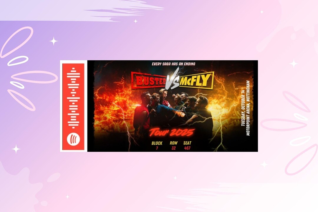 Busted Vs. Mcfly mcbusted 2025 UK Arena Tour Customisable Souvenir ...