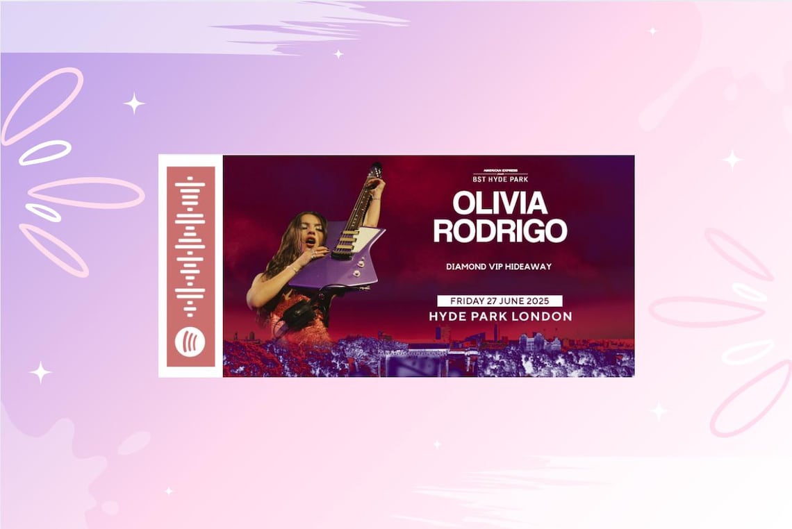 Olivia Rodrigo BST Hyde Park Customisable Souvenir Ticket Memorabilia ...