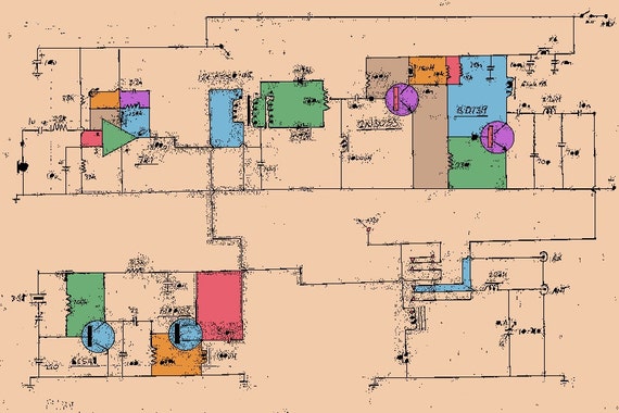Schematic 1 Digital Art From Vintage Schematic | Etsy