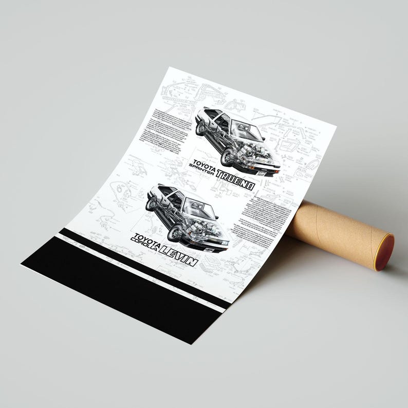 Toyota AE86 Initial D Poster Home Decoration Office Garage Ready to ...