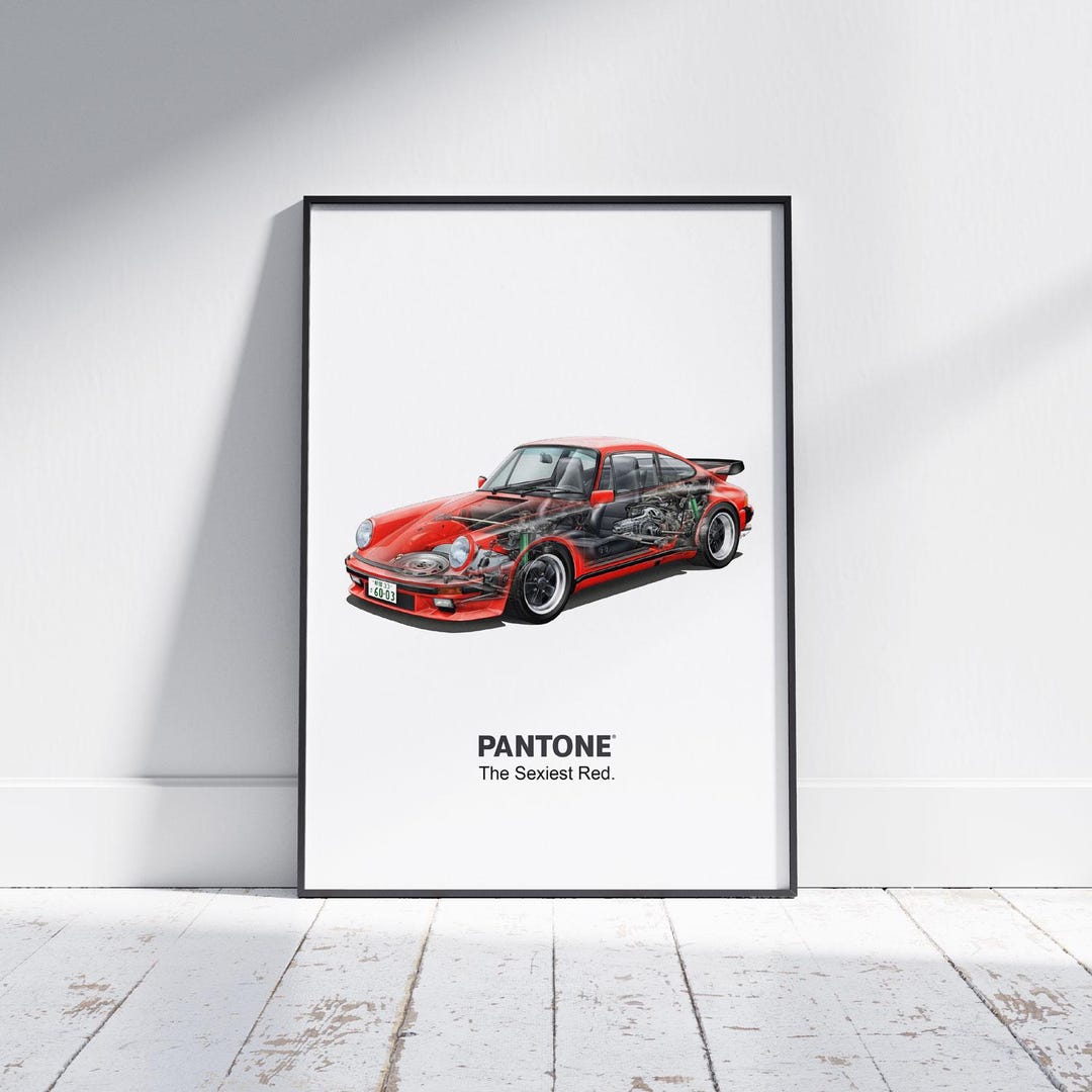 Porsche 911 Pantone Poster Home Decoration Office Garage Ready to Print ...