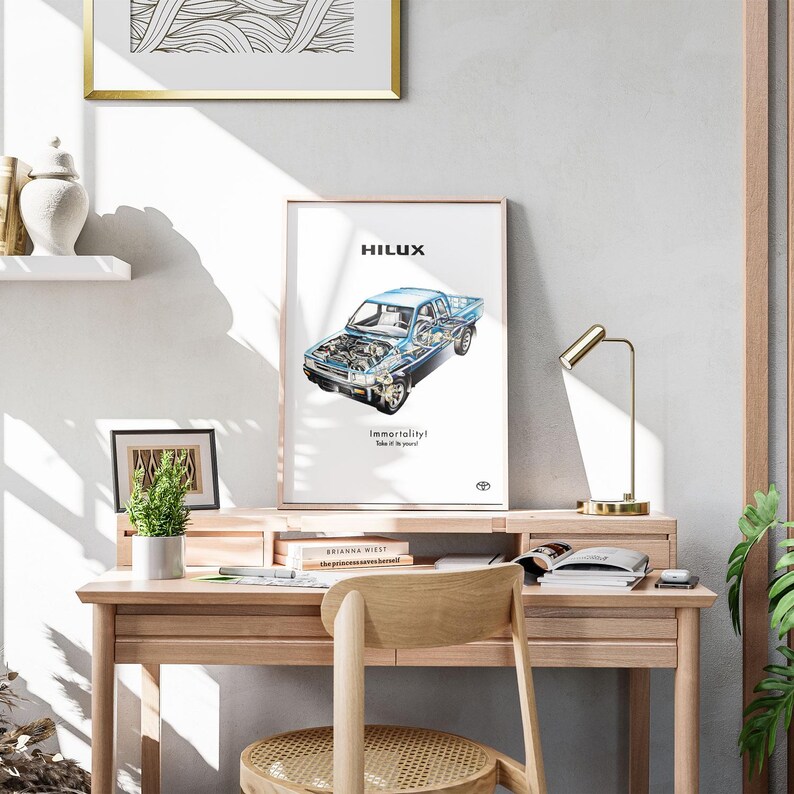Toyota Hilux Ln106 Truck Poster Home Decoration Office Garage Ready to ...