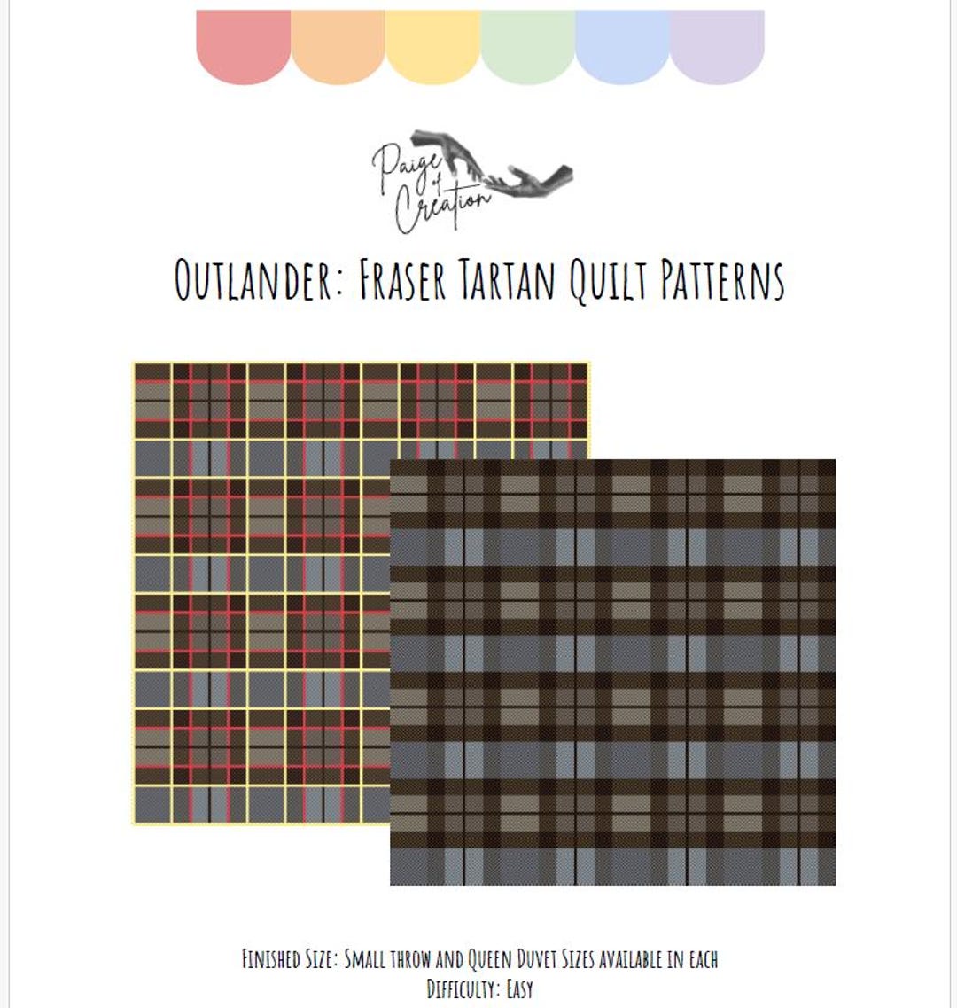 Outlander Fraser Tartan Quilt Pattern - Etsy