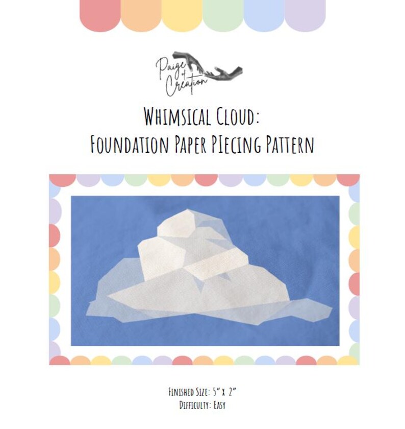 Cloud Foundation Paper Piecing Pattern - Etsy
