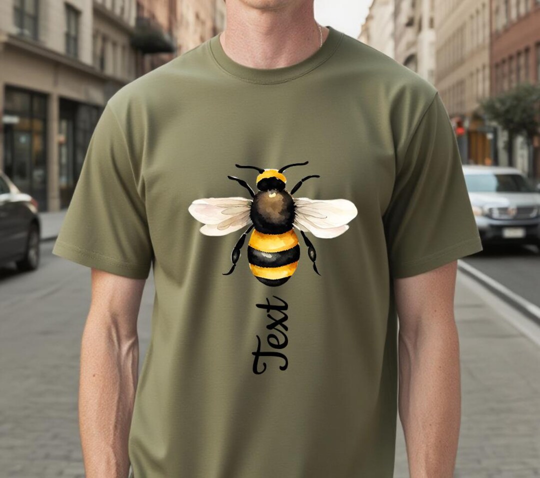 Personalized Bee Shirt With Text, Custom Graphic Bee Shirts With Name ...