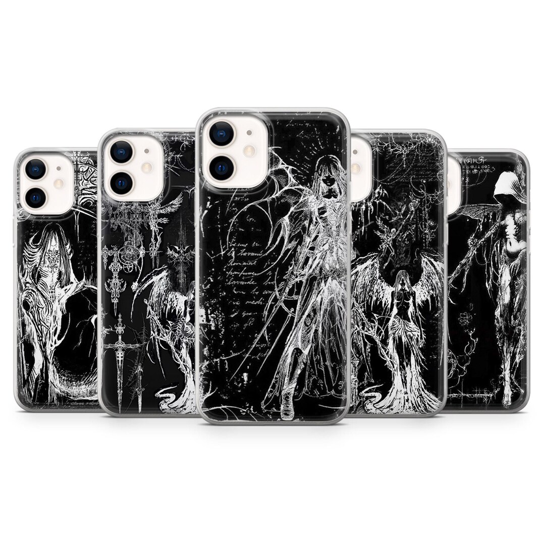 Gothic Phone Case Black Entities Cover for iPhone 16, 15, 14, 13, 12 ...