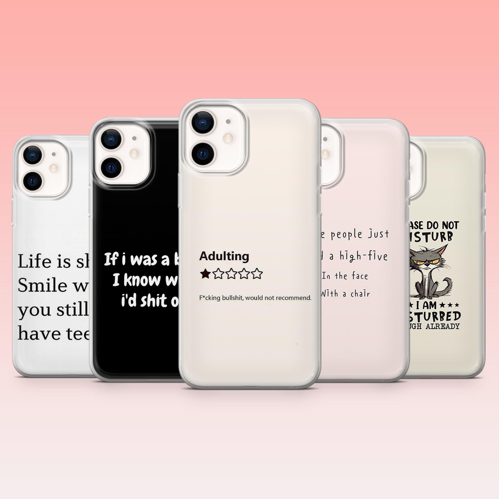 Funny Quotes Phone Case Sarcasm Cover – Fits iPhone 17, 17e, 16, 15, 14 ...
