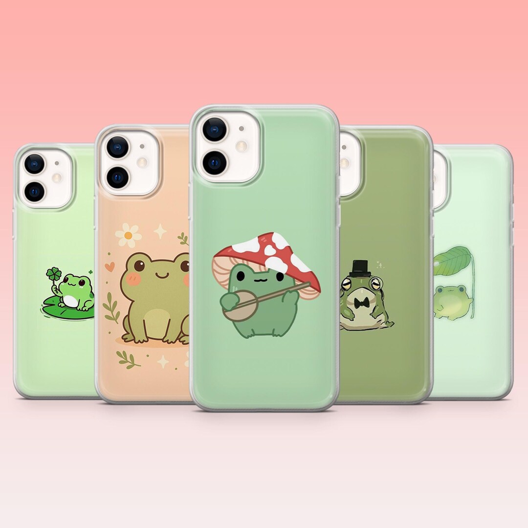 Frog Phone Case Cute Toad Green Kawaii Cover – Fits iPhone 17, 16, 15 ...