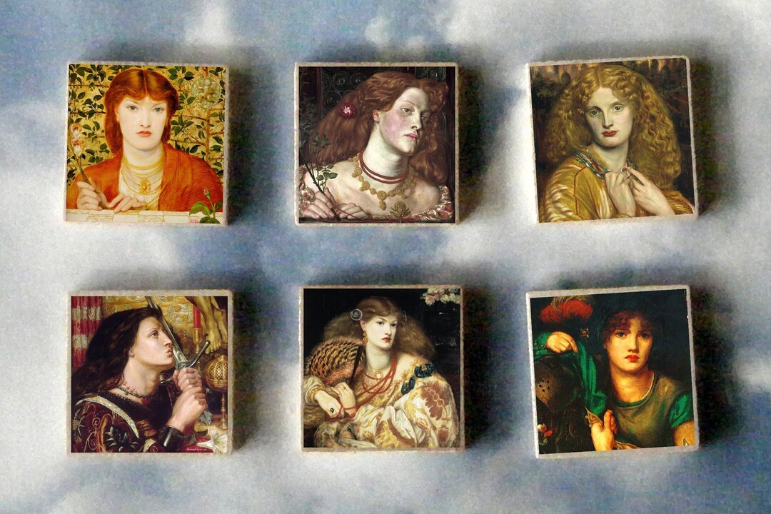 Rossetti Art Magnet Set - Joan of Arc, Helen of Troy, Fair Rosamund - Etsy
