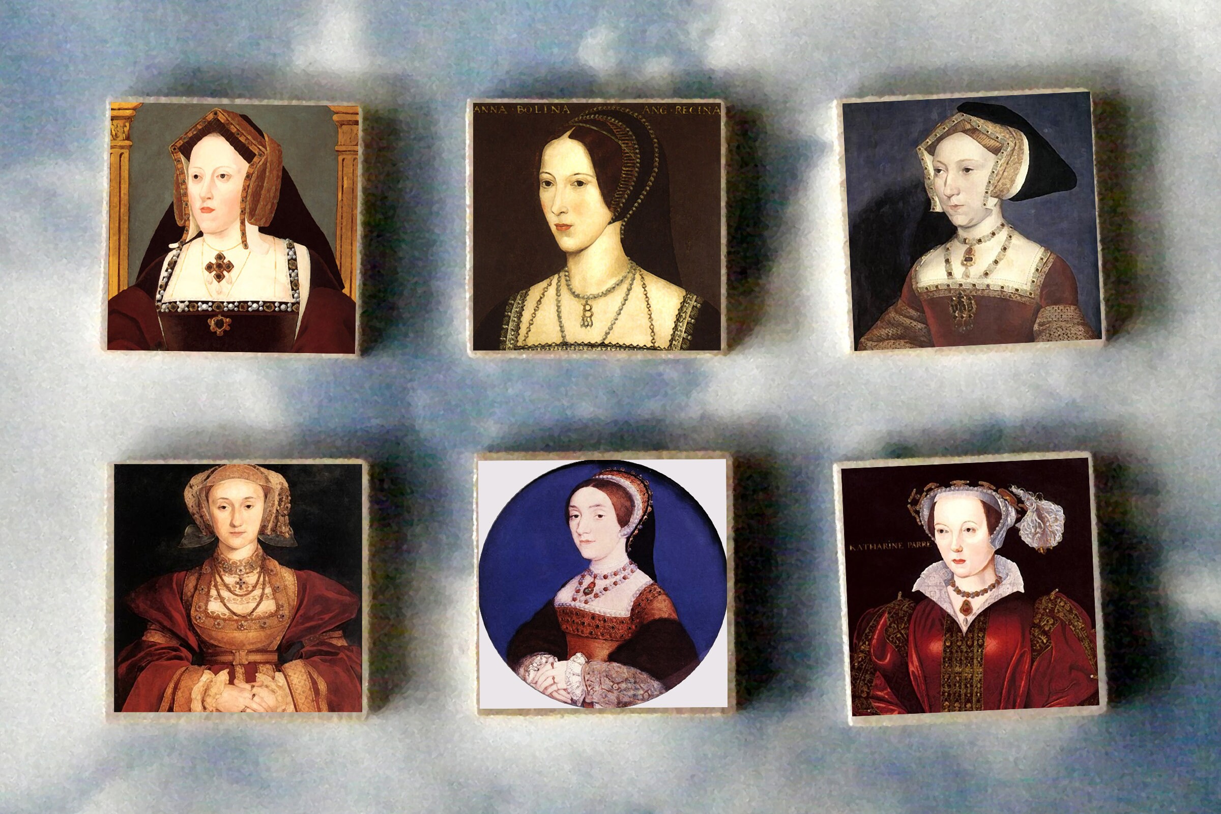 WIVES of King HENRY VIII Tudor Wood Art Magnet Gift Set Anne Boleyn ...