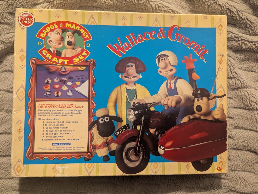 Wallace and Gromit Badge & Magnet Craft Set - Etsy UK