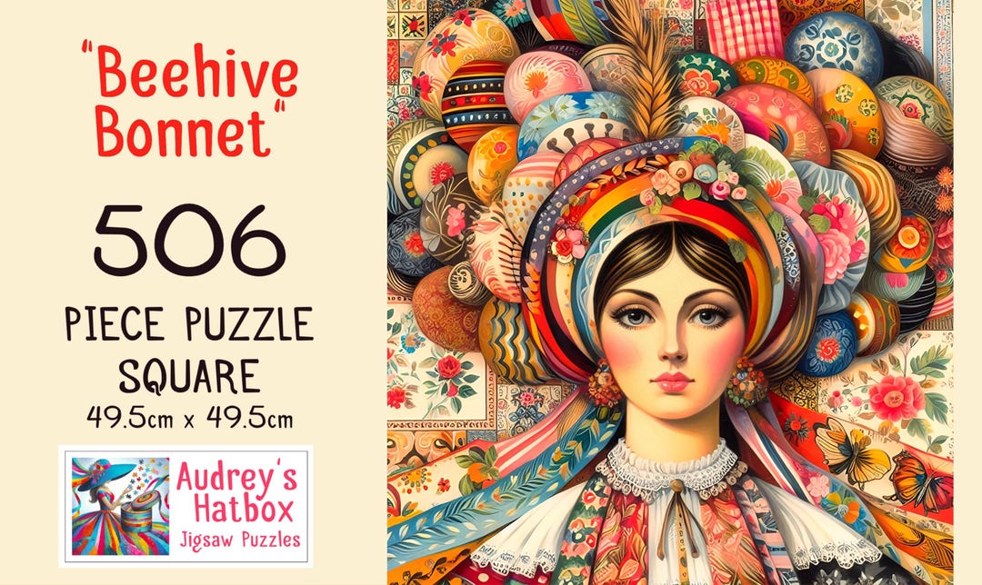 Beehive Bonnet Jigsaw Puzzle Australia: Unique Folk Art Design, (70 ...