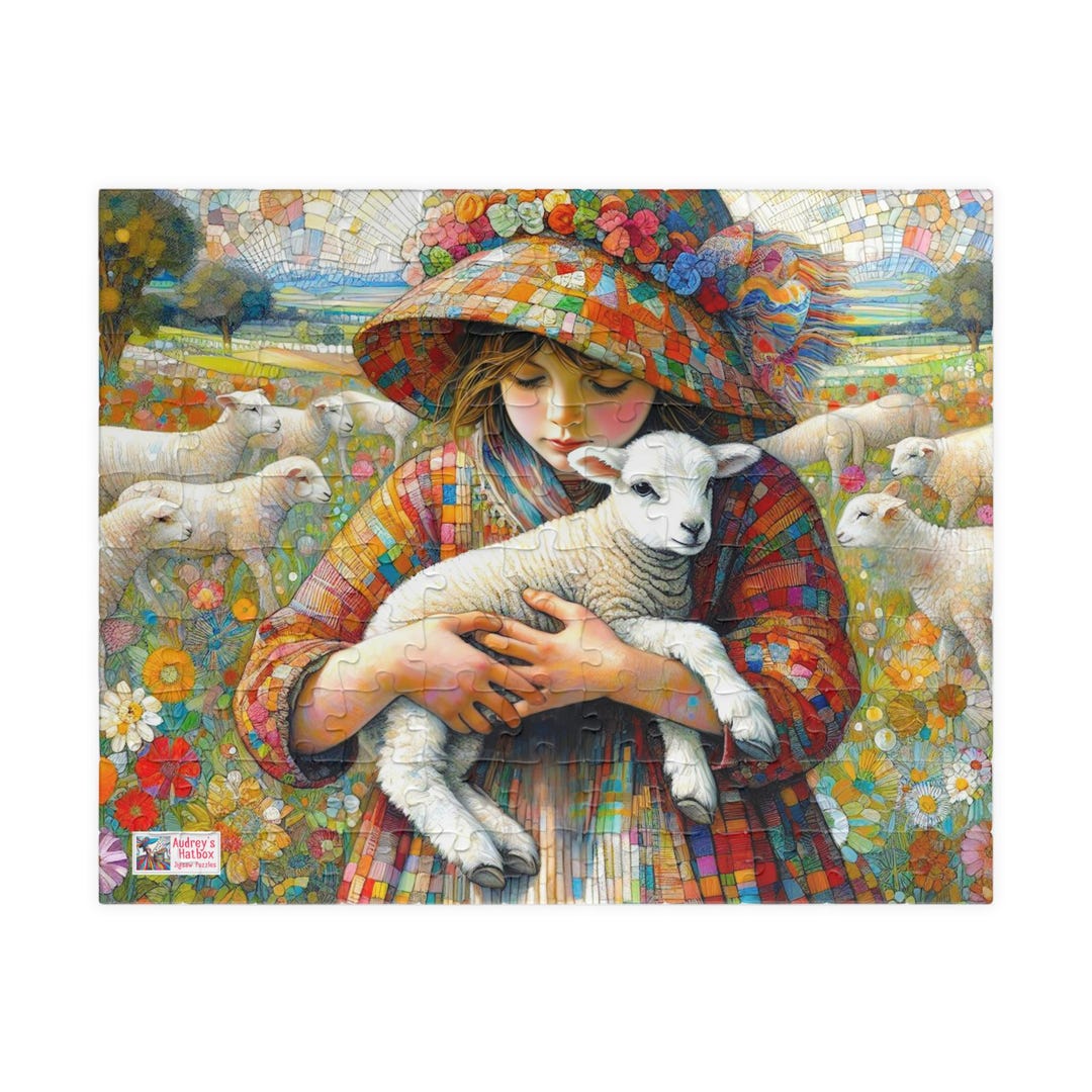 Lost Lamb Jigsaw Puzzle US: Serene Countryside Sheep & Wildflowers (110 ...